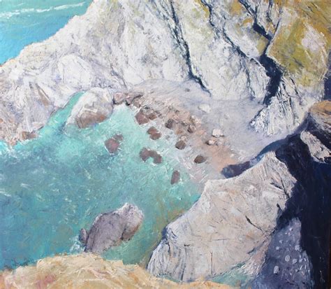 mike hindle over the edge near gunwalloe the harbour gallery online