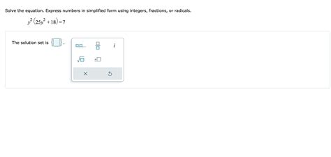 Solve The Equation Express Numbers In Simplified Chegg