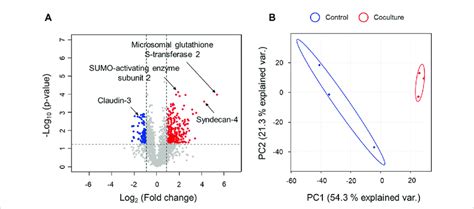 Comparison Of Proteomics Results For Caco 2 Cells In Coculture With C