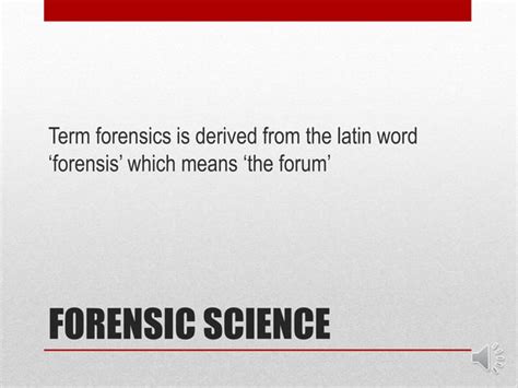 Principles Of Forensic Science PPTX