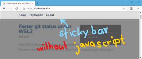 Sticky Navigation Bar Without Javascript Dev Community