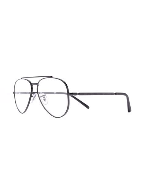 Ray Ban Aviator Optical Glasses Black Farfetch