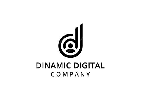 頭文字 D 人のロゴ、人間のロゴの抽象的なイラスト。採用ベクトル図 プレミアムベクター