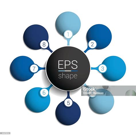 서클 인포그래픽 형판 원형 낚시그물 도표 그래프 프리젠테이션 차트별 3차원 형태에 대한 스톡 벡터 아트 및 기타 이미지 3