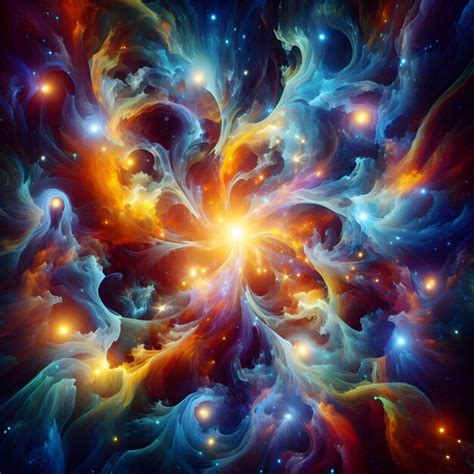 Premium Photo Cosmic Kaleidoscope Abstract Colorful Shapes Cascading And Intertwining In A