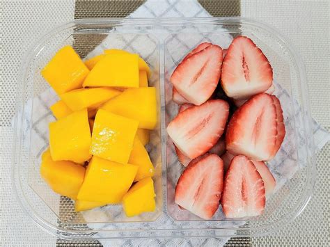 애플망고1개딸기 셋트딸기 컷팅후200g 배민 장보기∙쇼핑