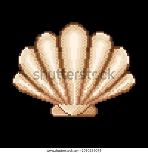 Shell Icon Pixel Art Clam Pixel Stock Vector Royalty Free 2050269095