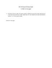 ECE 310 Exam 2 Study Guide2 Docx ECE 310 Exam 2 Study Guide Z Table On Last Page Answer On