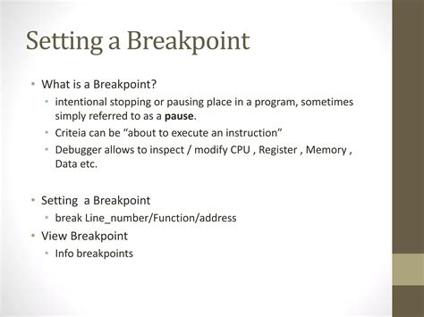 Debugging With Gnu Debugger Gdb Ppt