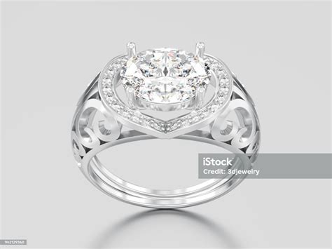 3 차원 일러스트 레이 션 화이트 골드 또는 실버 장식 참여 다이아몬드 반지 개성 개념에 대한 스톡 사진 및 기타 이미지 개성 개념 약혼 반지 0명 Istock