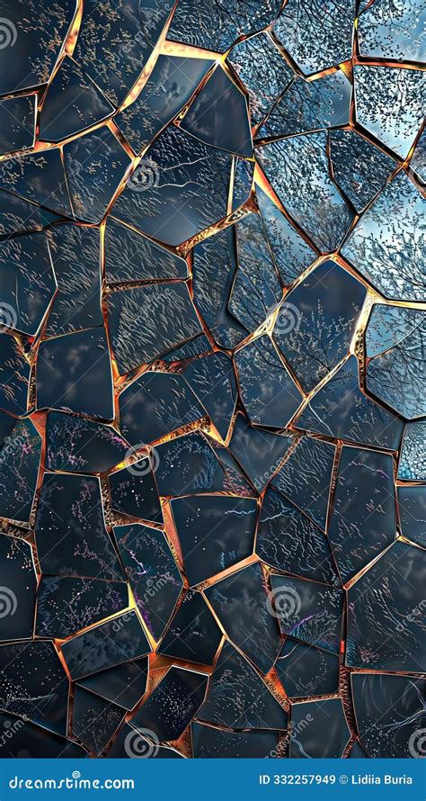 Fragmented Nature In Geometric Shapes Generative Ai Stock Illustration Illustration Of