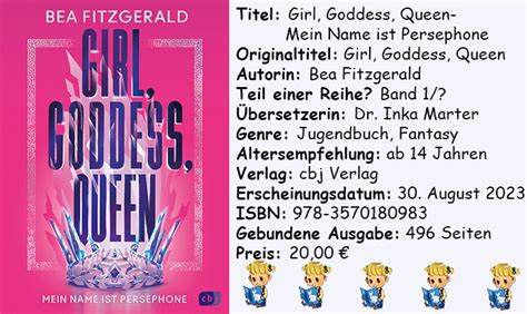 Rezension Girl Goddess Queen Mein Name Ist Persephone” Von Bea