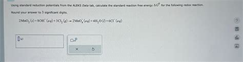 Solved Using Standard Reduction Potentials From The Aleks