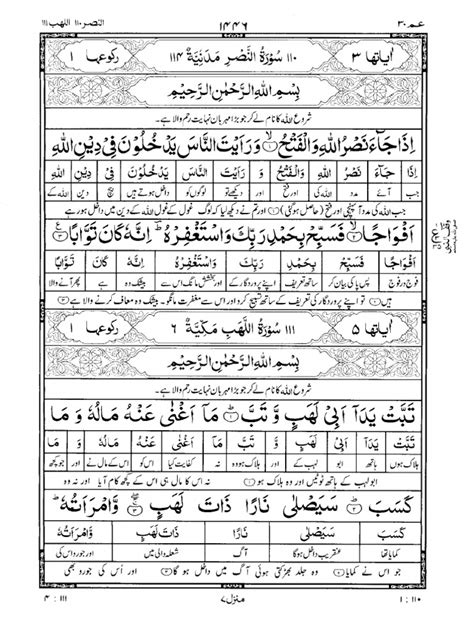 Surah 110 An Nasr Urdu Tarjuma Pdf