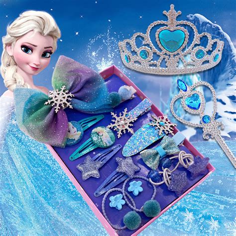 儿童皇冠头饰冰雪奇缘爱莎公主发饰套装艾发夹仙女棒女童项链礼盒虎窝淘