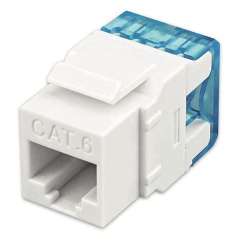 Keystone Insert RJ45 UTP Cat 6 180 White LAN Jacks Passive Components Networking