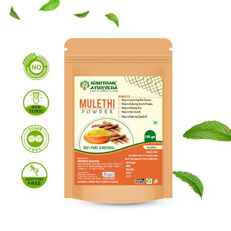 Organic Mulethi Powder 100gm Nishtham Ayurveda Fusion Of Science