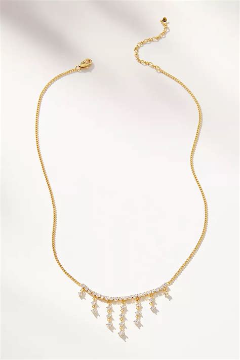 Crystal Drip Chain Necklace Anthropologie