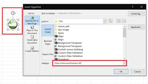 Membuat Hyperlink Menggunakan Drop Down List Excelmaniacs