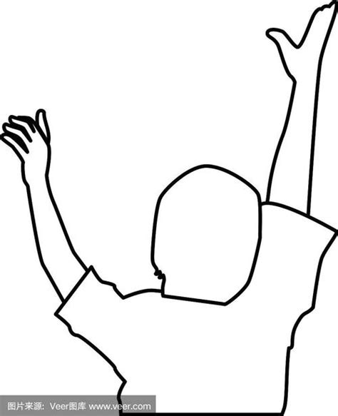 双手向上举的小人简笔画怎么画简单又好看（热门18张）简笔画图片大全