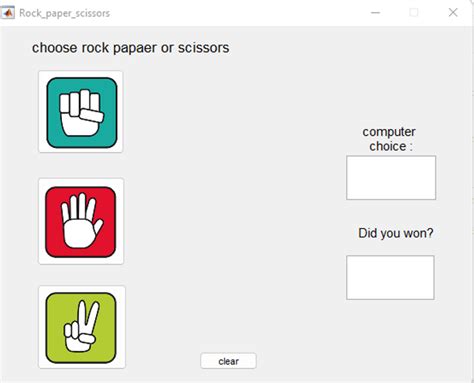 Paper Rock Scissors Matlab