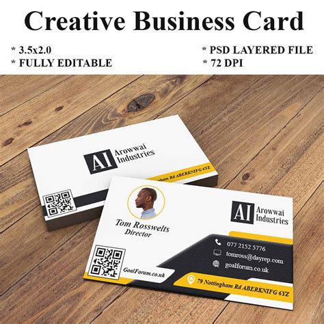 Double Sided Business Cards Template