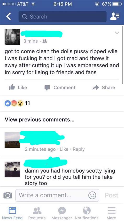 Possibly Psycho Dude Tells Story Of Missing Sex Doll In A Series Of Crazy Facebook Posts BroBible