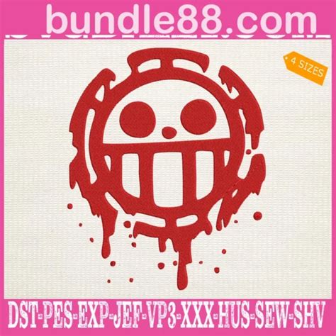 Trafalgar Law Logo Embroidery Design March 2024