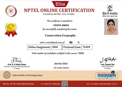 Nptel Iitkanpur Learningnewthings Yogita Singh