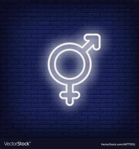Heterosexuality Neon Sign Royalty Free Vector Image