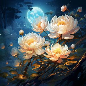 牡丹花的特写插画图片下载 正版图片600500106 摄图网