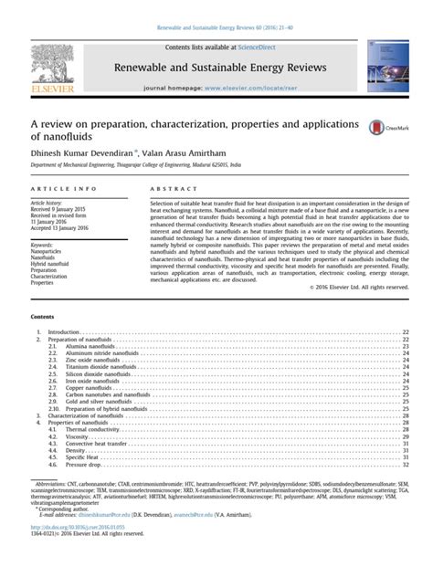 A Review On Preparation Characterization Properties And Applications