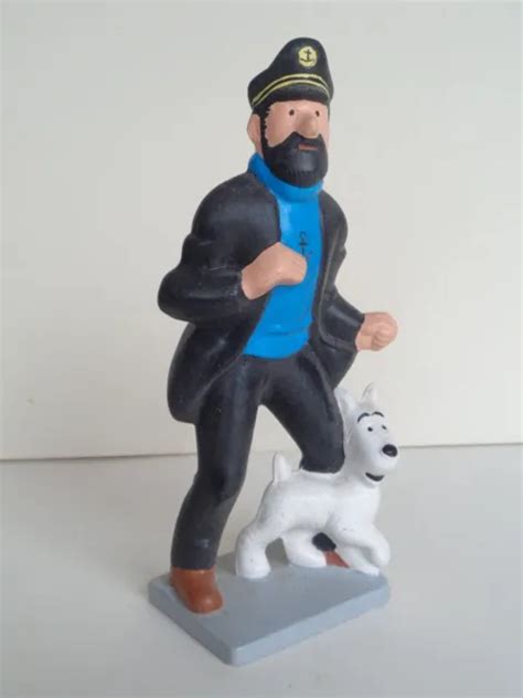 FIGURINE CAPITAINE HADDOCK MILOU Statue Statuette Plâtre Tintin Mako