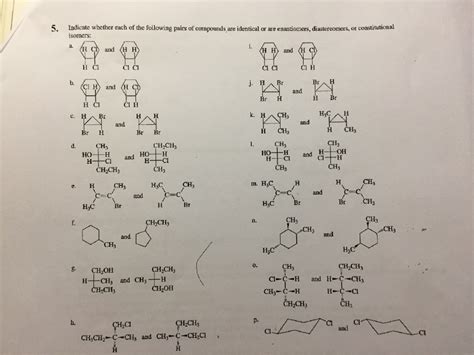 Solved Indicate Whether Each Of The Following Pairs Of