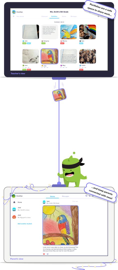 Digital Portfolio App For Students Display Classroom Work Classdojo