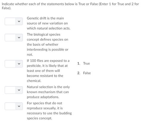 Solved Indicate Whether Each Of The Statements Below Is True