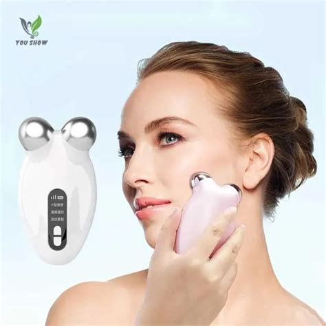 Ems Microcurrent Face Massager Thermal Vibration For Lifting Firming