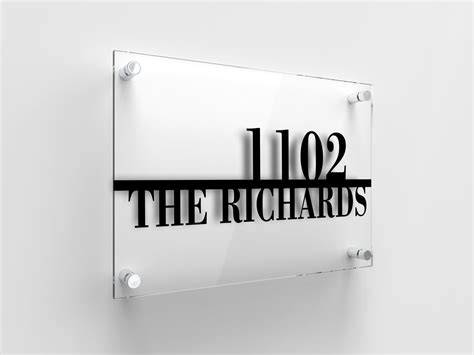10mm Thick Door Name Plate Crystal Clear Acrylic Nameplates Laser Cut