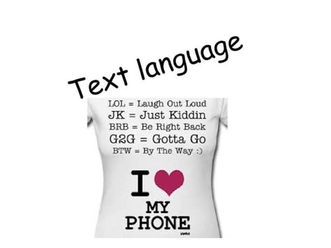Text Language Comm Ppt