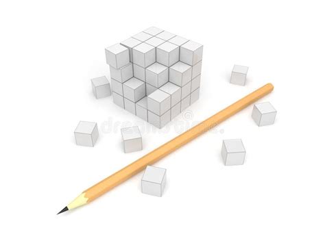 White Cube 3d Stock Illustration Illustration Of Abstract 17870558