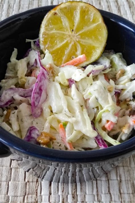 Creamy Lemon Dill Coleslaw Recipe