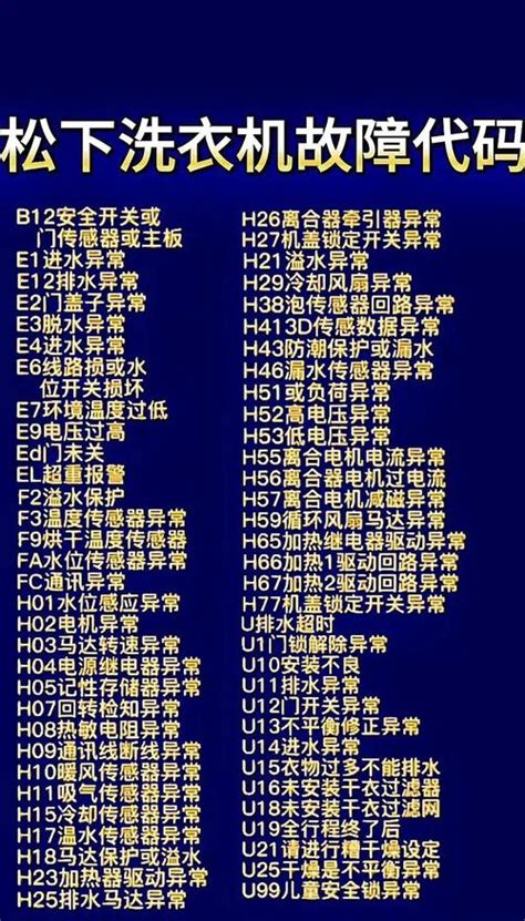 海尔洗衣机出现e2故障码，这到底意味着什么？ 铭云网