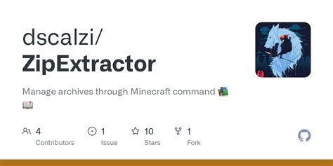 Github Dscalzizipextractor Manage Archives Through Minecraft Command 📚📖