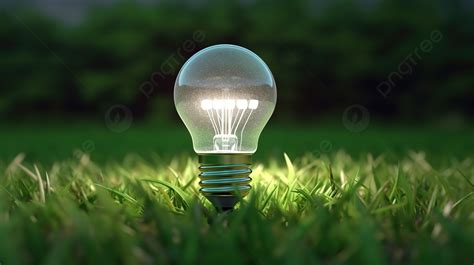 무성한 녹색 잔디 3d 렌더링으로 둘러싸인 흰색 배경에 지속 가능한 에너지 Led 전구 주도 램프 램프 전구 Led 전구 배경 일러스트 및 사진 무료 다운로드
