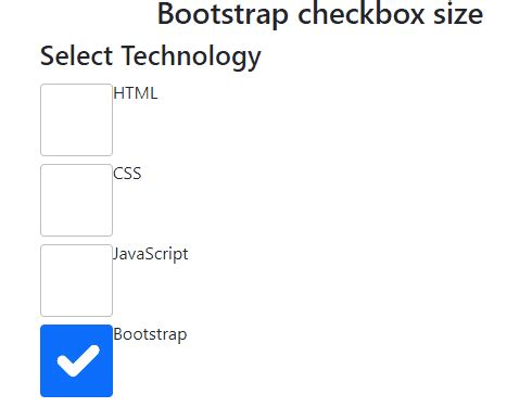 How To Change Bootstrap Checkbox Size GeeksforGeeks