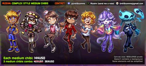 Medium Chibi Commissions Open By Aizehn On Deviantart