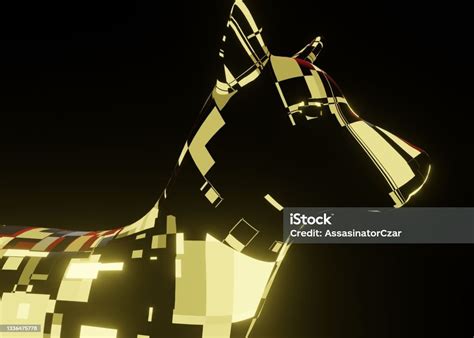 어두운 검은 색 배경에 미래 기계 개의 3d 렌더링 그림 0명에 대한 스톡 사진 및 기타 이미지 0명 3차원 형태 Sf