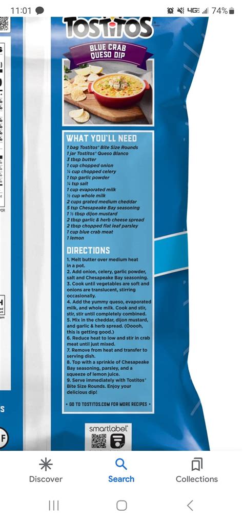 Tostitos Blue Crab Queso Dip Recipe
