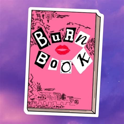 Mean Girls Inspired Burn Book Sticker Etsy