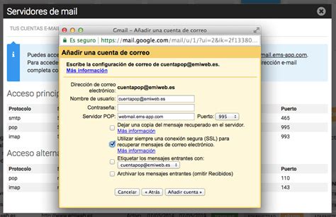 Configurar Una Cuenta POP En Gmail
